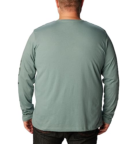 Columbia Men's Thistletown Hills Long Sleeve Logo Tee, Metal, Large