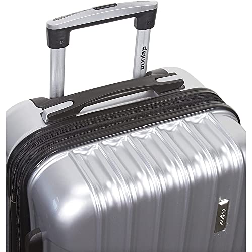 Dejuno Titan Jumbo Hardside 3-PC Spinner Luggage Set with TSA Lock, Silver, One_Size