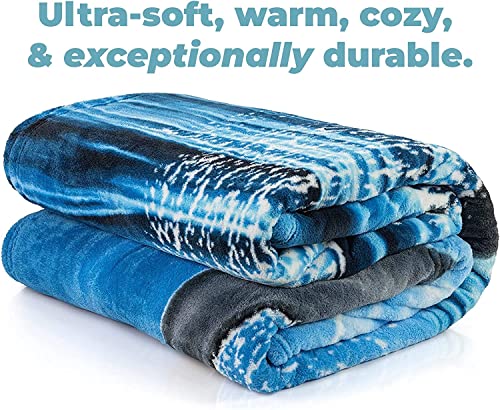 Dawhud Direct Dolphin Fleece Blanket for Bed, 50" x 60" Dolphin Fleece Throw Blanket for Women, Men and Kids - Super Soft Plush Dolphin Blanket Throw - Queen Size Blanket