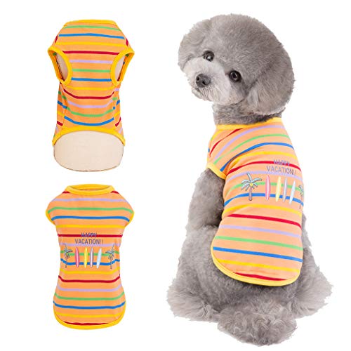 HonpraD No Adjustable Dog Pressure Points Side Clip Vest Dog Clothes Print cat Shirt Cat Refreshing Pet Summer Sweatshirt Pet Clothes Dog Walking Stuff