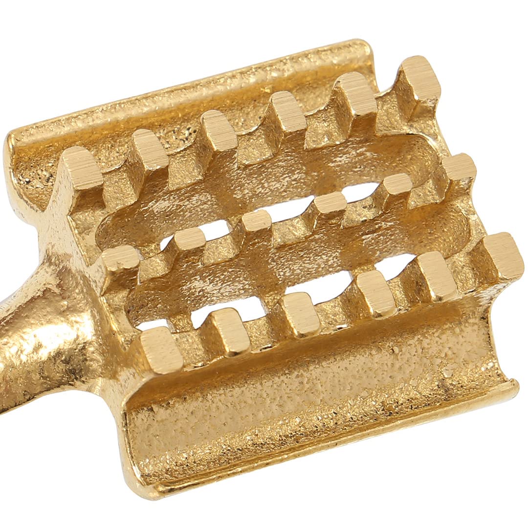 Fish Scaler Brass Blade Winged Design Mess-Reducing Descaler Made in Japan