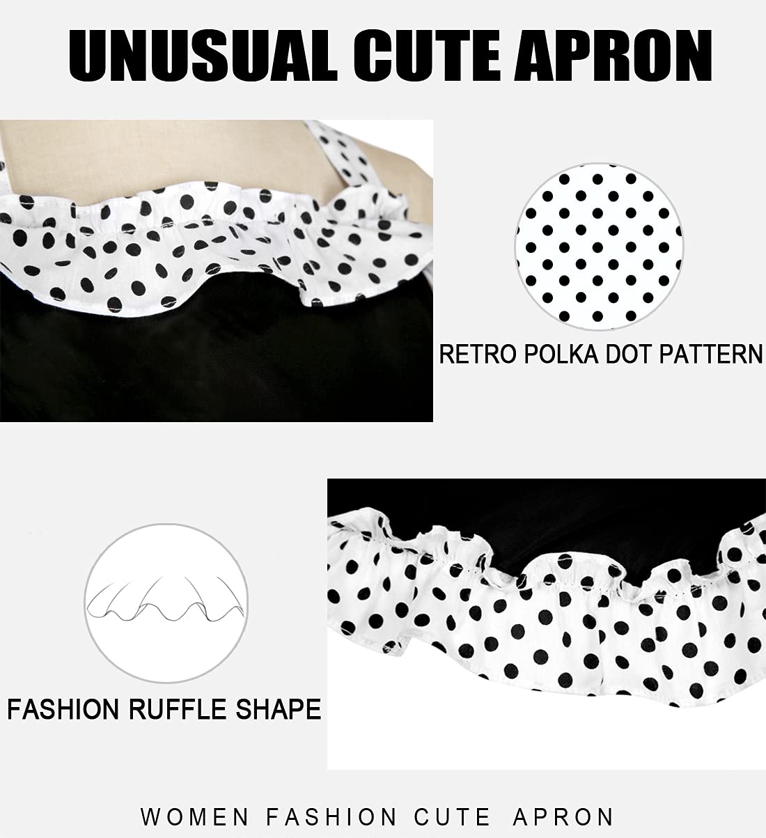 GAGOTE Cute Aprons for women, Girls Vintage Cooing Apron with Pockets for Mothers Day Gift 2 Pack