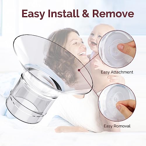 semai Flange Inserts 13/15/17/19/21mm Compatible with Momcozy S12 Pro/S9 Pro/S12/S9/Medela/Spectra/TSRETE 24mm Breast Pump Flanges, Reduce 24mm Nipple Tunnel Down to Correct Size, 5PCS (NOT 5 Pairs)