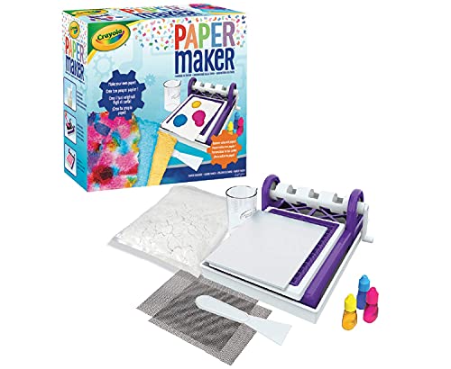 Crayola Paper Maker, Paper Making DIY Craft Kit, Gift for Kids, 7, 8, 9, 10