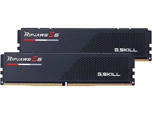 G.SKILL Ripjaws S5 Series (Intel XMP 3.0) DDR5 RAM 64GB (2x32GB) 5600MT/s CL30-36-36-89 1.25V Desktop Computer Memory UDIMM - Matte Black (F5-5600J3036D32GA2-RS5K)