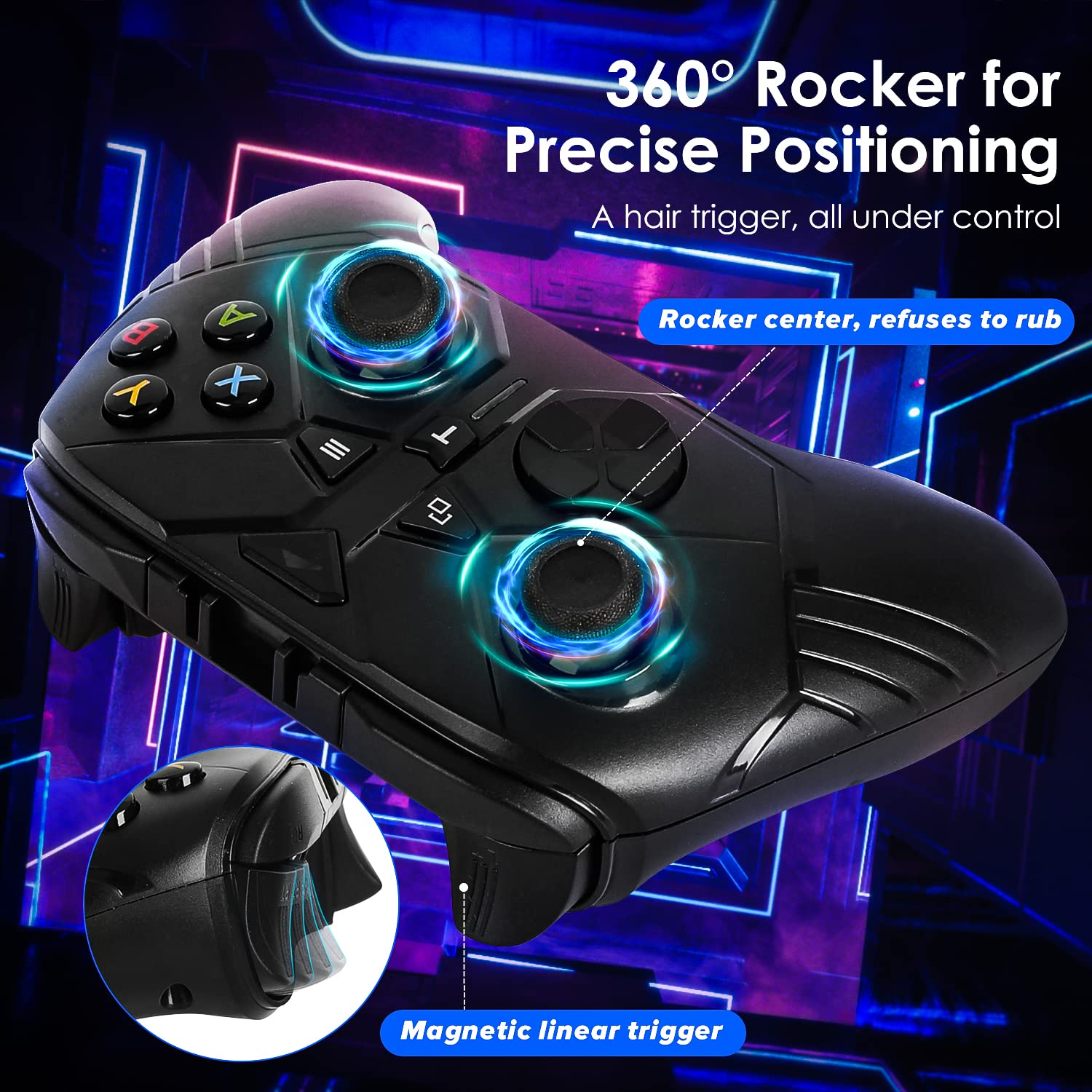 Gina Joyfurno Wireless Controller, Game Controller Compatible with Xbox ONE/ONE X/S, Xbox Series X/S, PS3, PC-Windows 7/8/10/11, Gamepad Built-in Dual Vibration, 2.4GHz Connection (Programmable-Red)