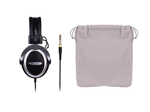 Monoprice Semi-Open Over Ear Wired Headphones, Low Deep Bass, Comfortable Headphones for Kids Teens Adults, for Smartphone, Computer, Laptop,Black