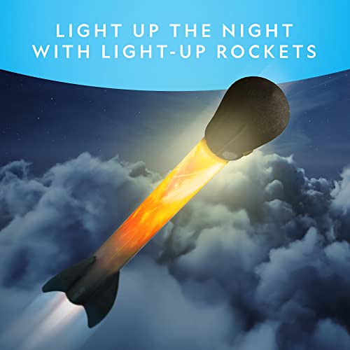 NATIONAL GEOGRAPHIC Air Rocket Toy β Ultimate LED Rocket Launcher for Kids, Stomp and Launch the Light Up, Air Powered, Foam Tipped Rockets up to 100 Feet