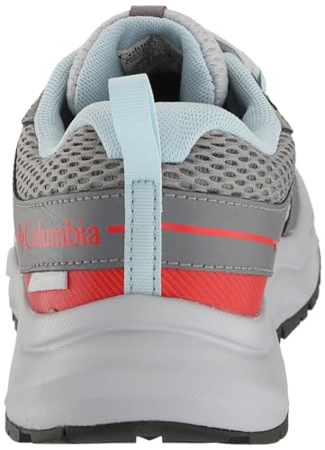 Columbia Women's Plateau Waterproof Hiking Shoe, Cirrus Grey/Red Hibiscus, 8
