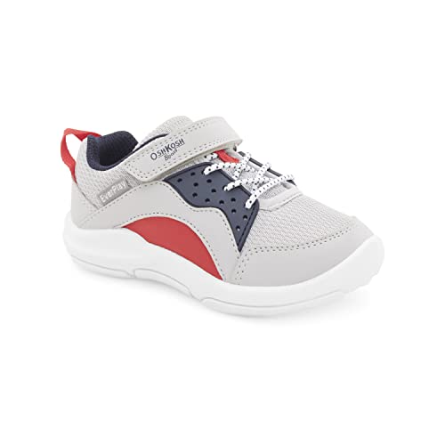OshKosh B'Gosh Boy's Jago Sneaker, Grey, 11 Little Kid