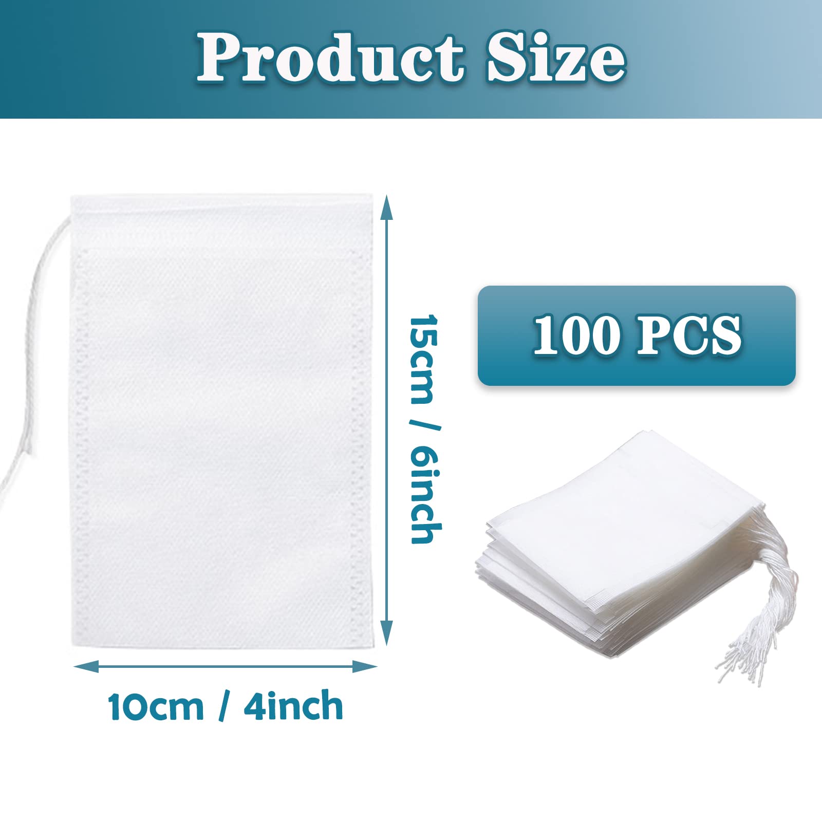 Cold Brew Mesh Filter, 100pcs Disposable Mesh Brewing Bags Cold Brew Coffee Filter Bag with Drawstring Coffee Filters Tea Potpourri Bags for Straining, Concentrate, Iced Coffee Maker Hot Cold Brew Kit