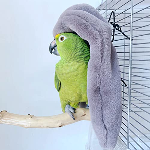 n Comfortable Fleece Bird Blanket for Cage, Cozy Corner for Parrot Cage Warm Bird Bed in Birdcage Cuddle Nest Hanging Bird Toys