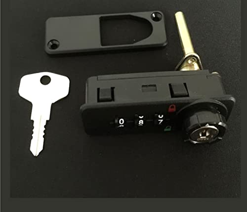 Combination Cabinet Cam Lock 3-4 Digit with Reset Key for Door Locker Office Drawer Jewelry Box MS514 1Pcs (Color : 4H Lock BackplaneKey)