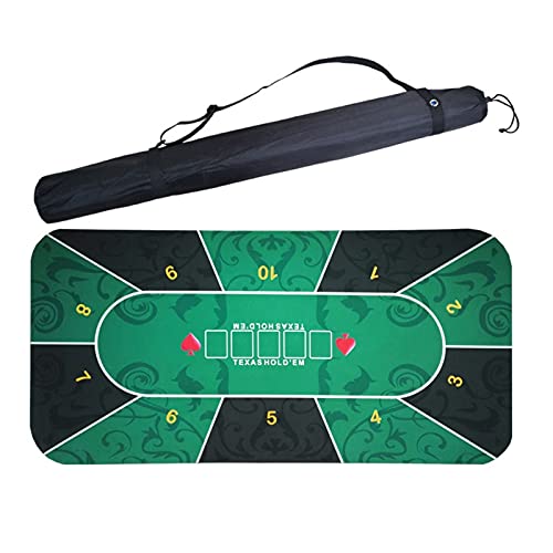 Felt 2.4m Rubber Table Cloth Deluxe Suede Texas Poker Tablecloth with Flower Pattern Casino Mat Poker Accessory