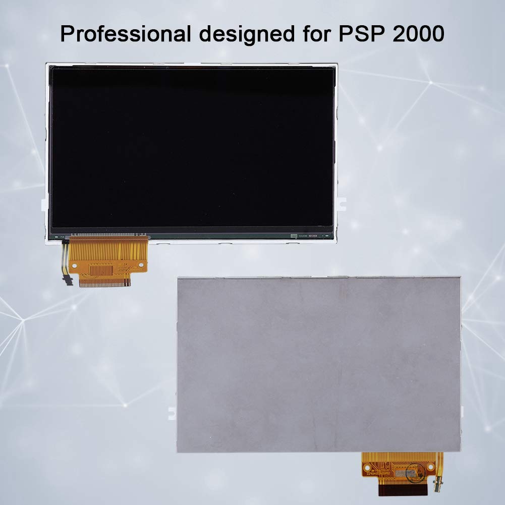 Replacement LCD Display Screen for PSP 2000/2001/2003/2004, High Accuracy of fit and Easy Installation Replacement Parts for PSP