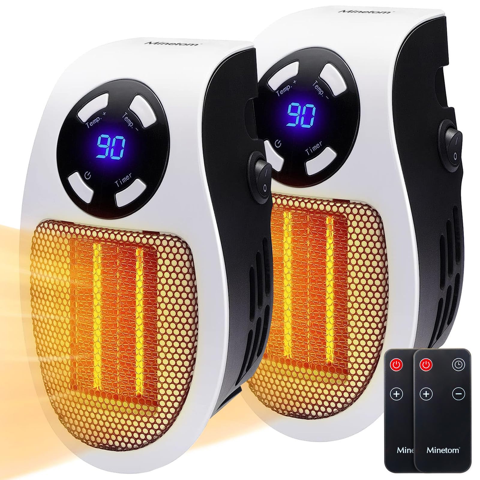 Portable Electric Space Heater 1500W/750W, Ceramic Room Heater with Tip-over and Overheat Protection, 200 Square Feet Fast Heating for Indoor Office Desk Home, ETL Certified, Silver