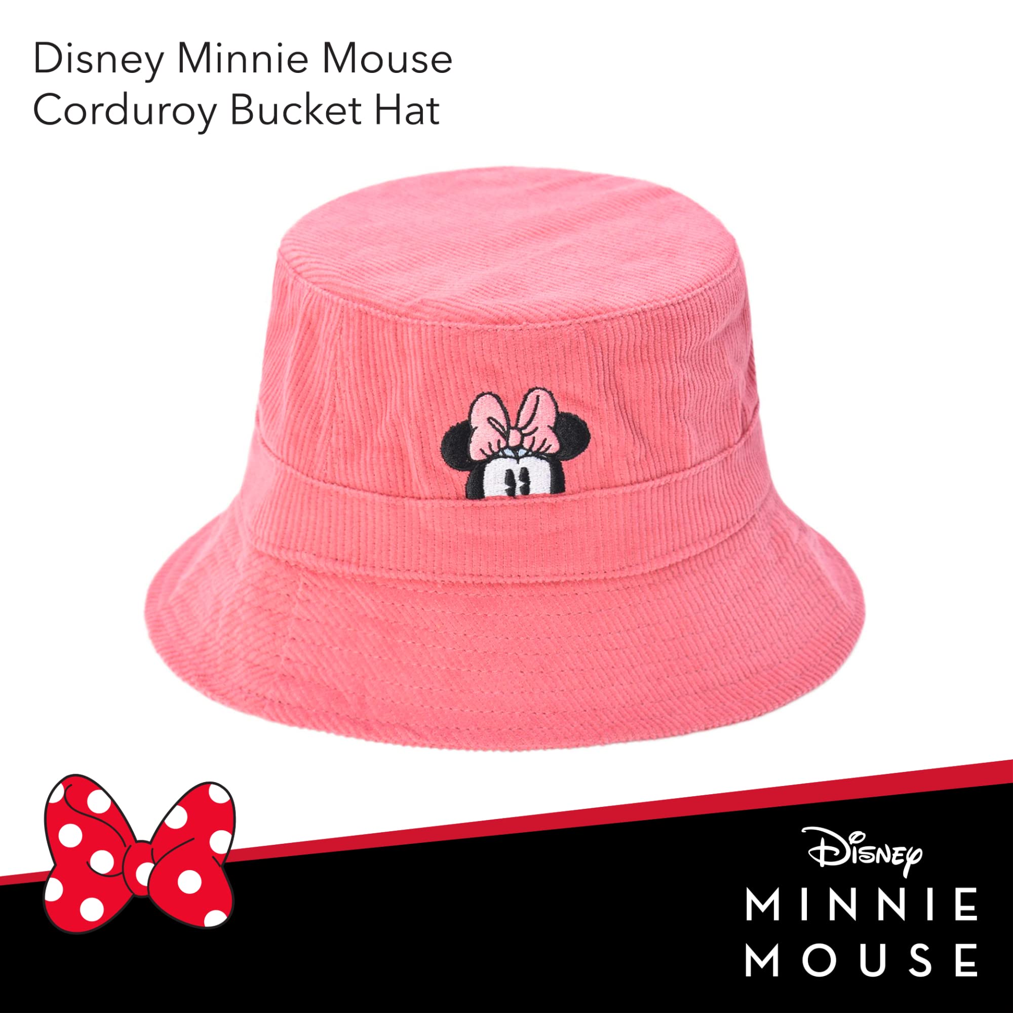 Concept One Womens Pink Corduroy - M/L Bucket Hat, Pink Corduroy, One Size US