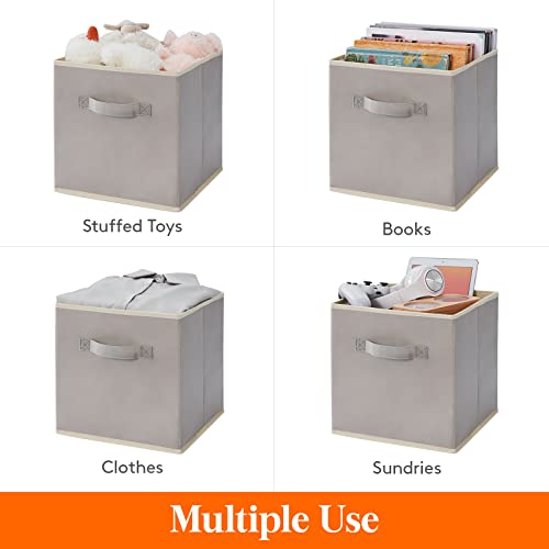 Lifewit 6 Pack Grey Storage Cubes, Bundle with 6 Pack Light Grey Storage Cubes, Medium