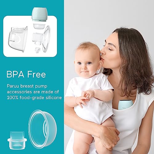 Paruu R12 Duckbill Valves & Silicone Diaphragm, R12 Original Breast Pump Parts, Wearable Breast Pump Replacement Accessories, 2 Pack Set