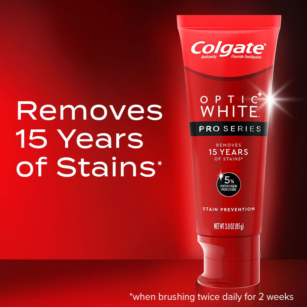 Colgate Optic White Renewal and Pro Series Whitening Toothpaste Bundle (2 Pack)