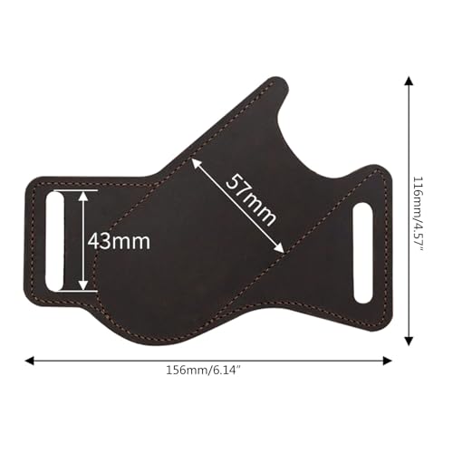 Handmade Leather Pocket Sheath For Belt Folding Sheath For Man Draw Right Side Carry Open Top