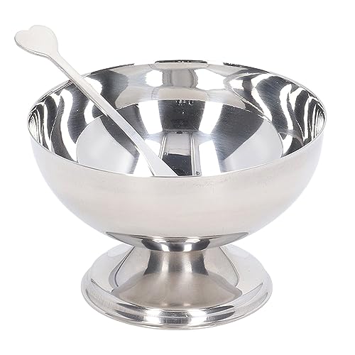 Haofy Ice Cream Bowl Trifle Tasting Bowls Easy To Rust Resistant Durable Elegant With Fork For Restaurant (150ml)
