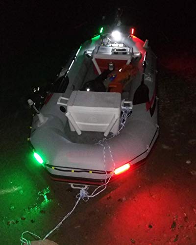 Shangyuan Navigation Lights, Led Stern Lights, Marine Strip Lights for Boat Lights Bow and Stern, Kayak Lights, DC 12V 2PCS (Red and Green)