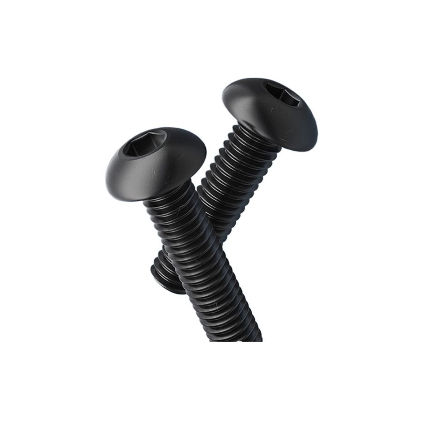 PENGFA Wshao store 50/40/20pcs M2 M2.5 M3 M4 M5 M6 M8 M10 12.9 High-Strength Bolts Round Head Hexagon Socket Screws Button Head Cap Screw 3-60mm (Dimensions : M2.5 x 12mm(50pcs))