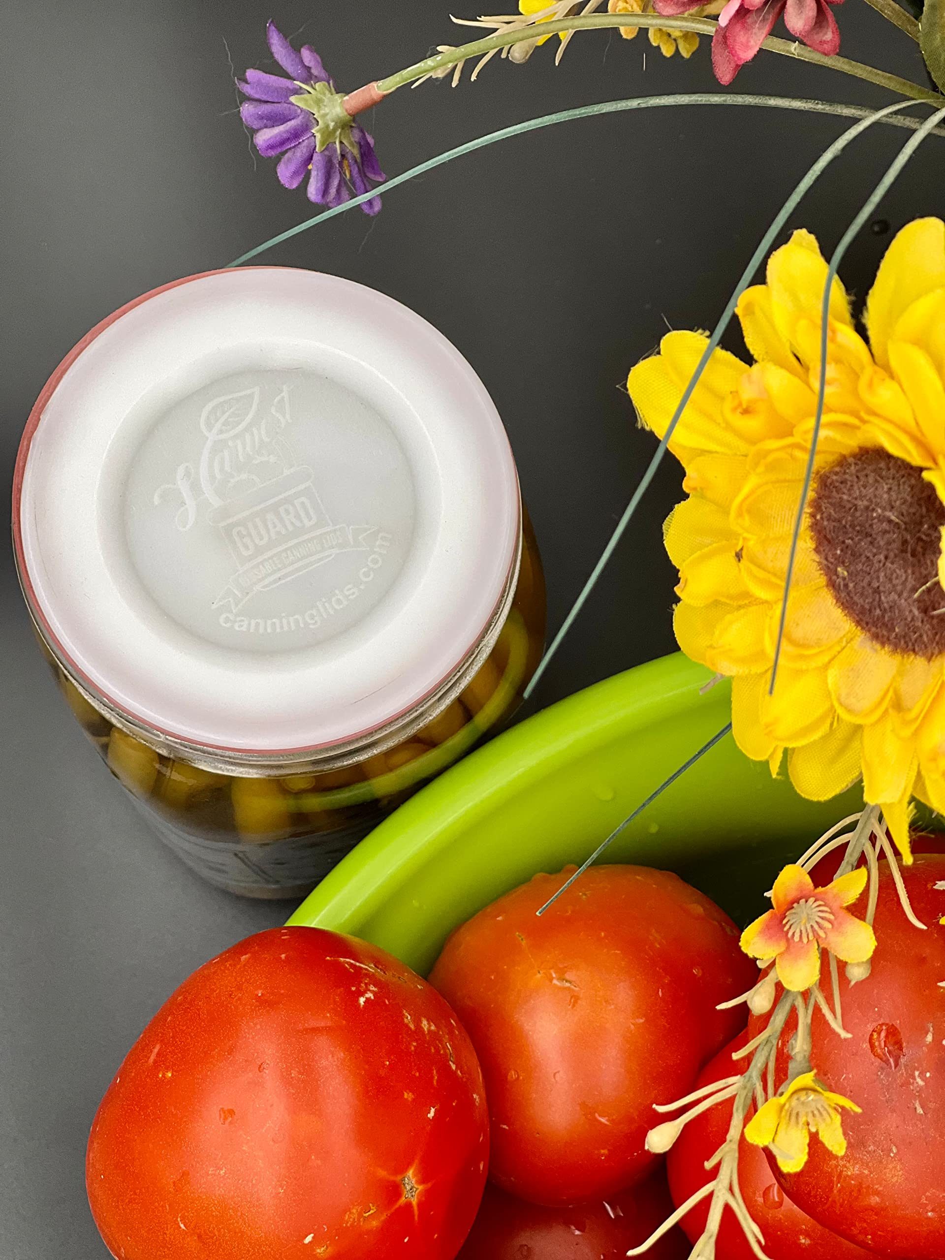 Harvest Guard Reusable Canning Lids - 100 Wide Mouth Replacement Gaskets