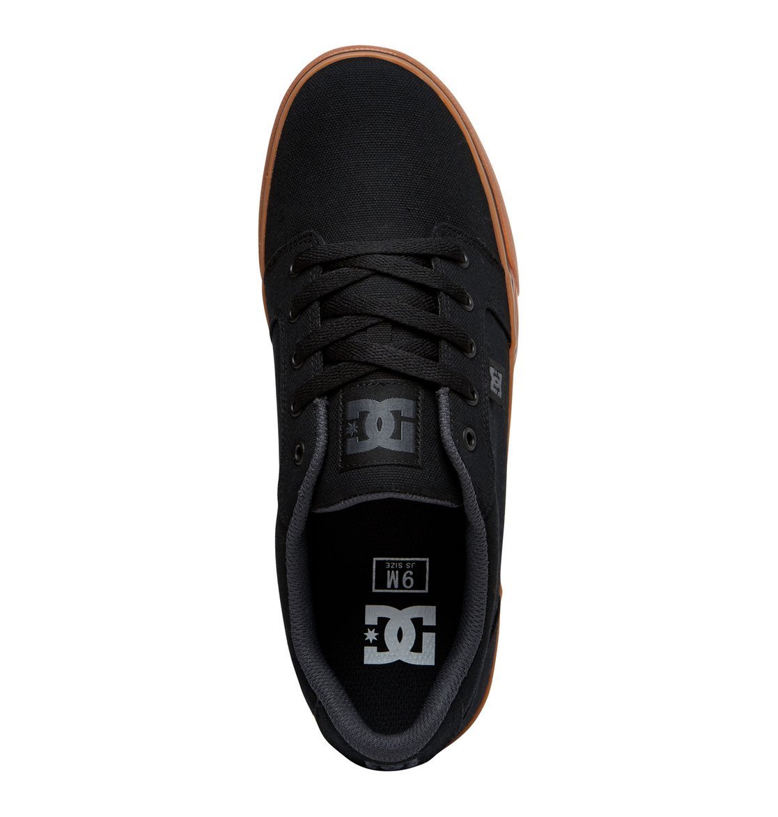 DC Men's Anvil Casual Skate Shoe, Black/Gum, 11 D M US