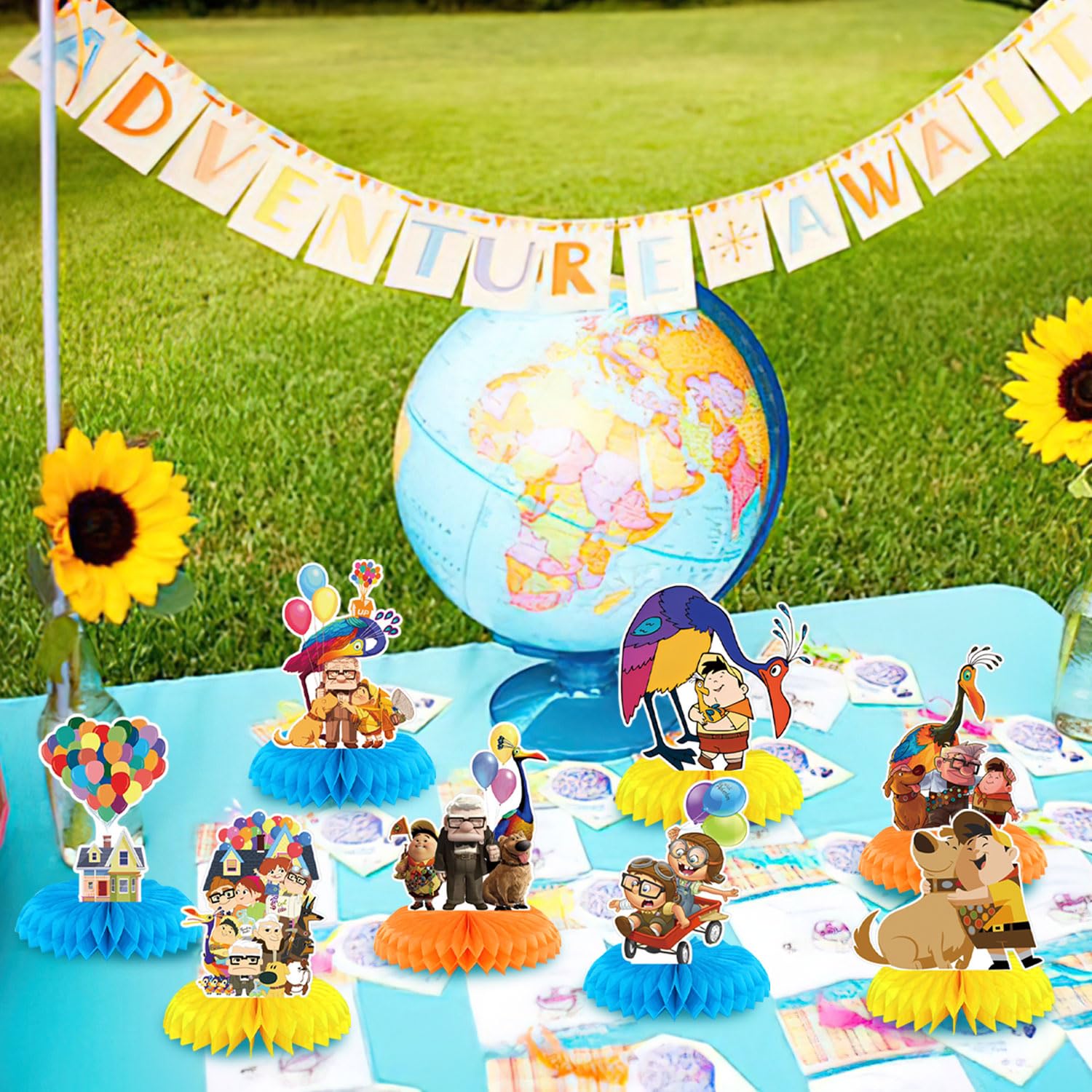 Generic 8PCS ππ πΌππ πππππ Birthday Party Decorations Honeycomb Centerpiece, Cartoon Game Theme 3D Double Sided Party Table Decorations for Birthday Baby Shower Decorations ο»Ώ