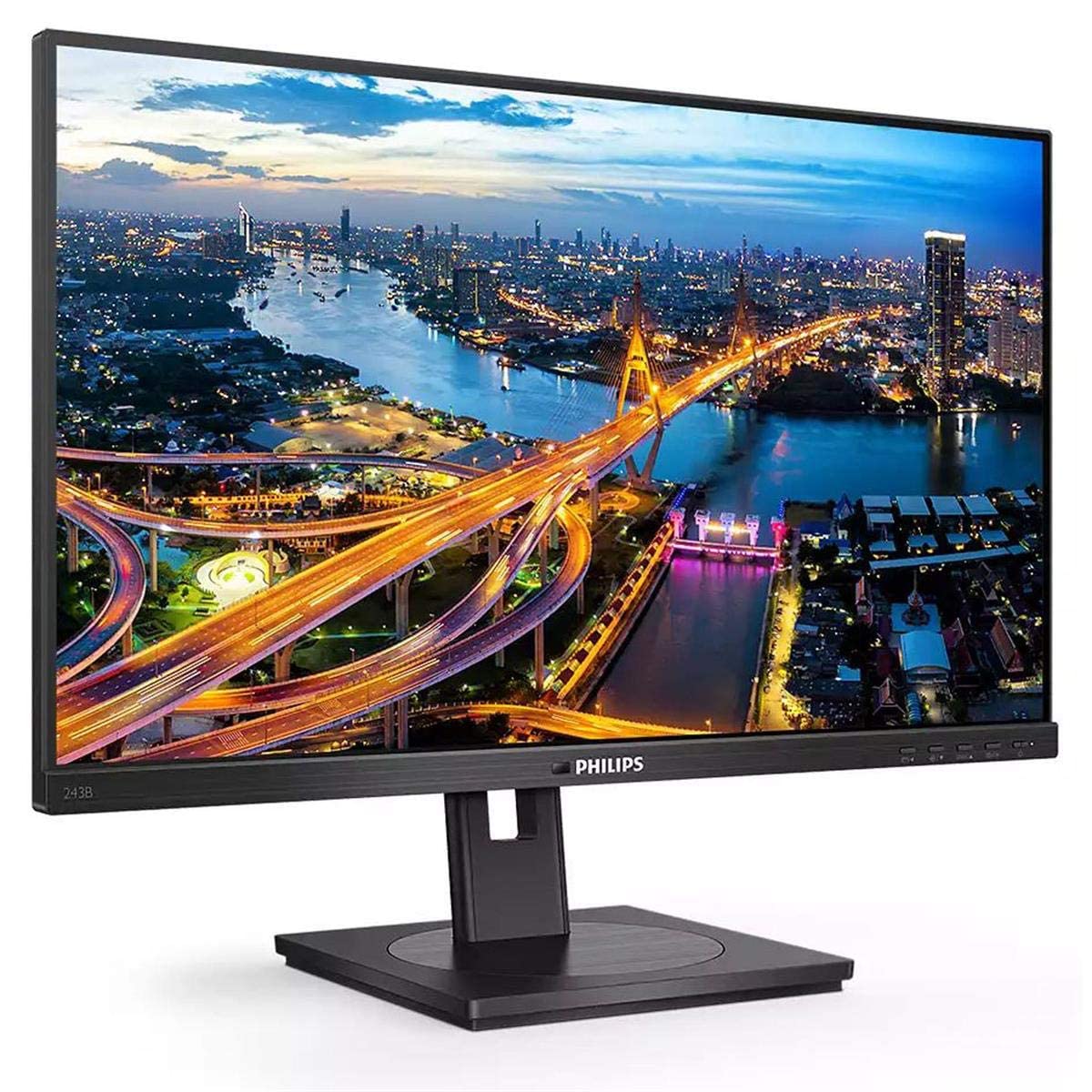 Philips 243B1/27 23.8" 16:9 Full HD IPS LCD Monitor with USB-C, Built-In Speakers (Renewed)