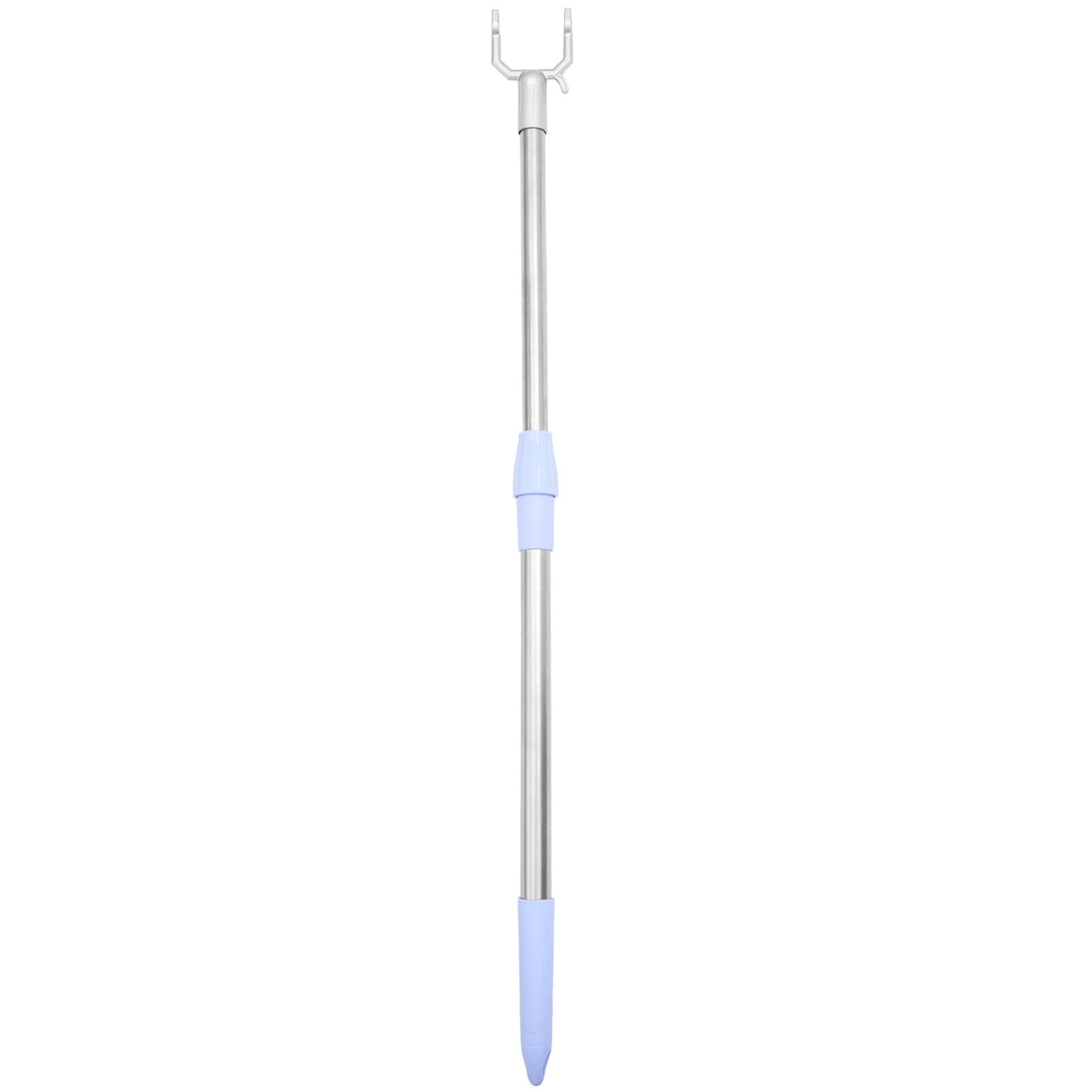 HOLIDYOYO Extend Reaching Stick, 55-80cm Retractable Clothesline Prop Closet Pole Stick, Outdoor Telescoping Utility Pole Hook, Clothes Drying Pole Telescoping Closet Rod