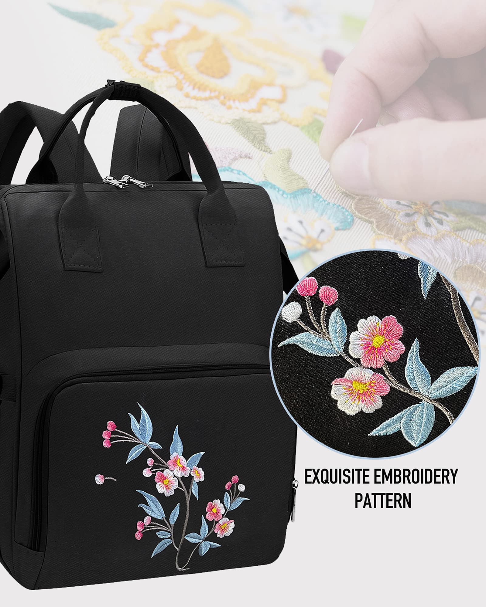 Fyzeoty Diaper Bag Backpack - Pañaleras Para Bebe,Diaper Backpack for Mom Dad and Baby Girl Boys,Embroidered,Lightweight,Large,Waterproof