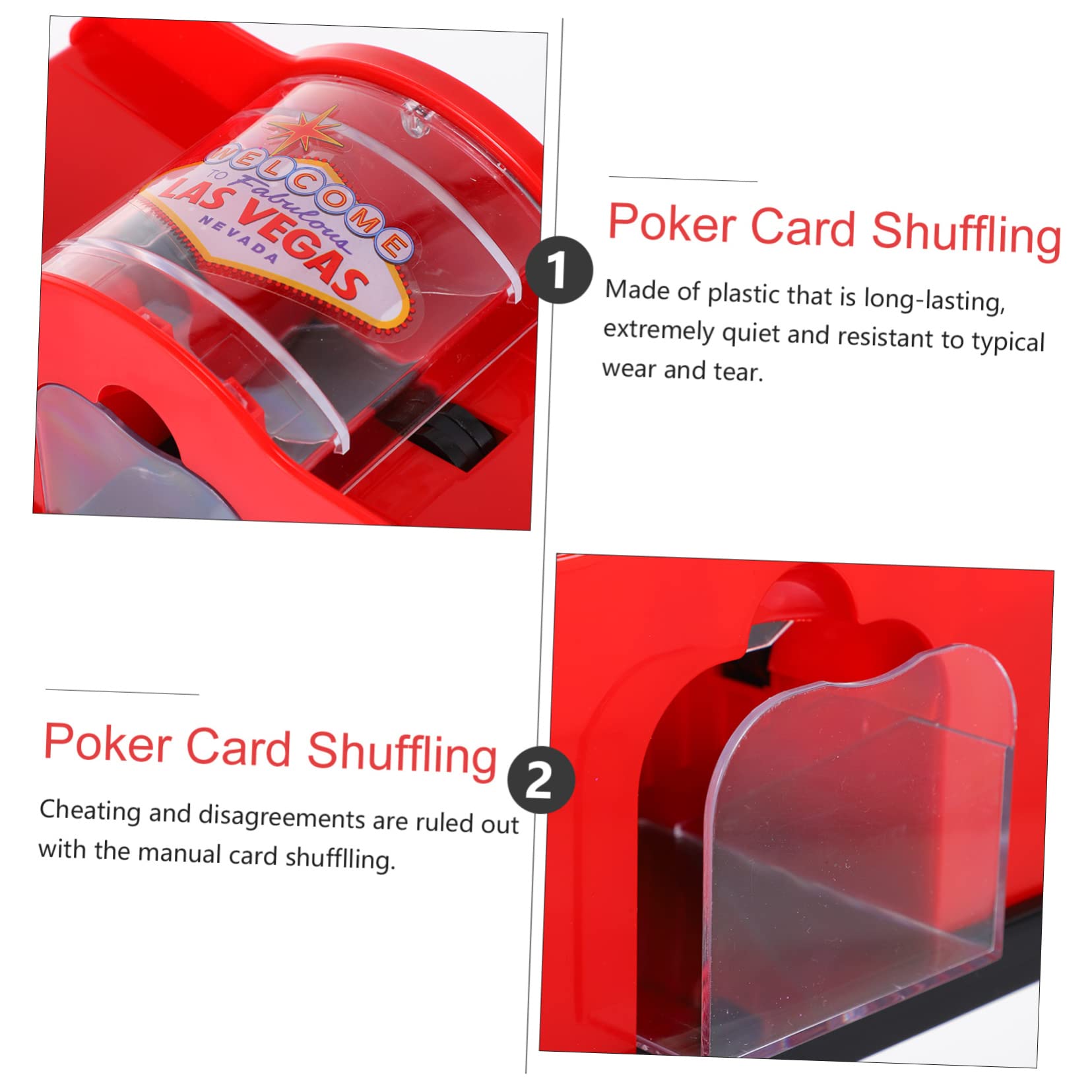 Gadpiparty Shuffler Card Shuffling Machine Playing Card Mixer Electric Tools Hand Wisking Tool Electric Power Tools Equipment Manual Playing Cards Tool Automatic Poker Deck Plastic