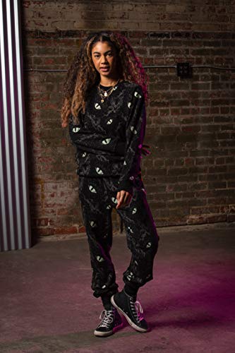 Disney Villains x Heidi Klum Maleficent Eyes Skinny Sweatpants, Black, XXL