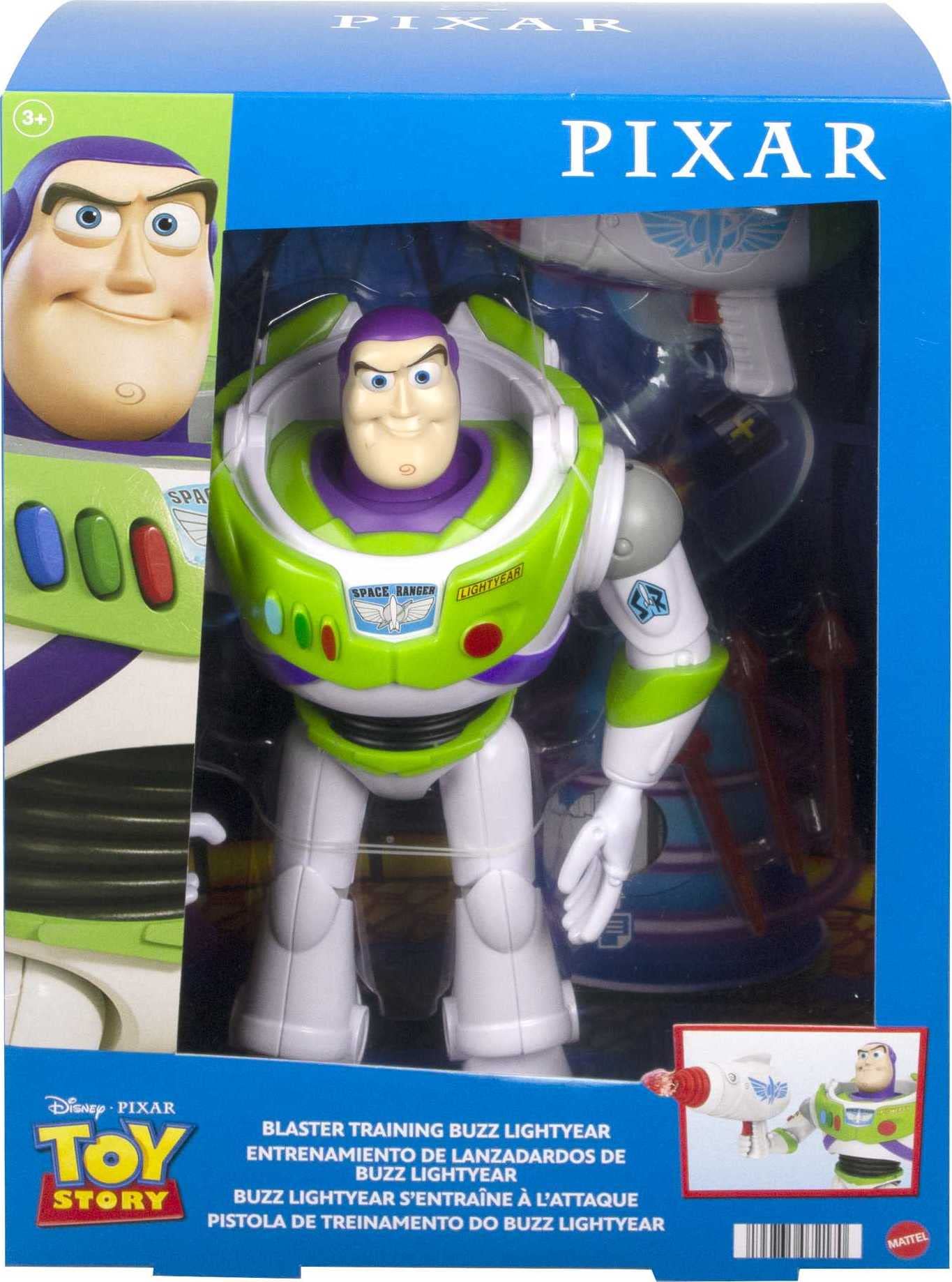 Disney Pixar Toy Story Blaster Training Buzz Large Action Figure, 12 in Scale, Authentic Posable Detailed, Movie Collectable, Gift Ages 3 Years & Up