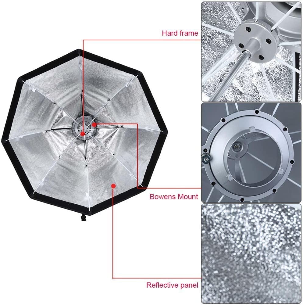 Godox SB-UE Umbrella Octagon Softbox Reflector with Honeycomb Grid for Speedlight Flash (Bowens Mount) (80 CM)