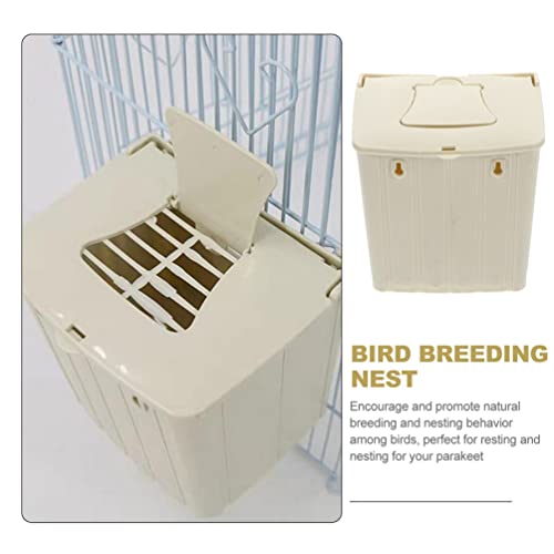 Happyyami 3pcs Plastic Birds Nesting House Bird Finch Nest Breeding Box Outdoor Mounted Parakeet Nest Box Plastic Hanging Bird Hut for Bird Cockatiel Parrot Budgie Random Color