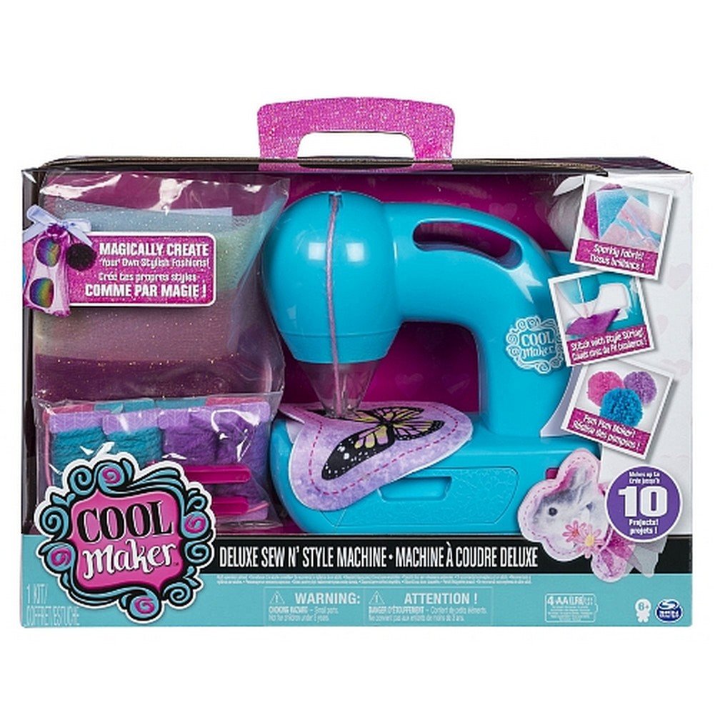 Cool Maker - Deluxe Sew N’ Style Sewing Machine with Pom-Pom Maker Attachment