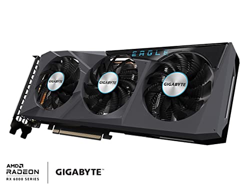 Gigabyte Radeon RX 6650 XT Eagle 8G Graphics Card, WINDFORCE 3X Cooling System, 8GB 128-bit GDDR6, GV-R665XTEAGLE-8GD Video Card
