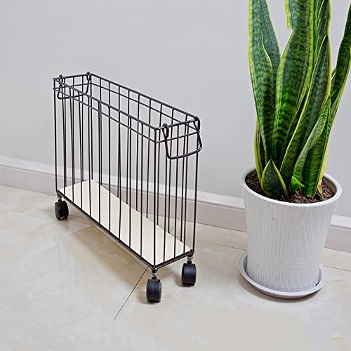 Household Products Laundry Hamper with Wheels, (19.7in*5.1in*13.8in) Slim Laundry Basket Dirty Clothes Basket Portable Rolling Laundry Organizer for Corner Narrow, Removable Wash Storage Bins, Black