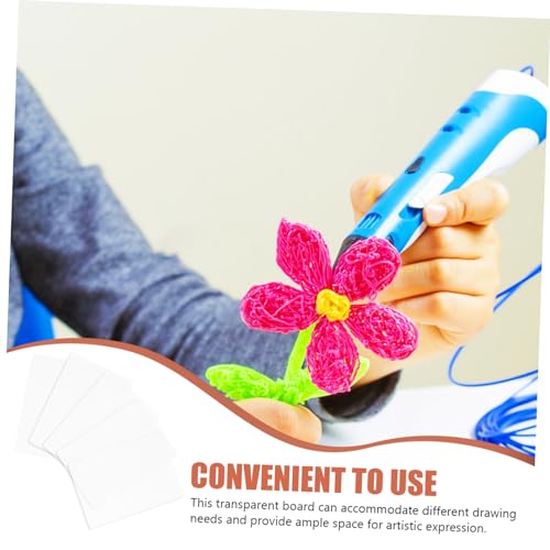 KALLORY 10pcs Copying Board Drawing Board 3D Drawing Paper Templates 3D Printing Pen Mat Painting Mat Basic Template Drawing Tool Plastic