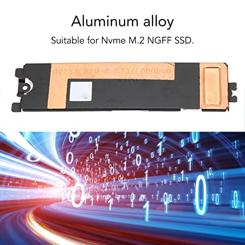 Garsentx Nvme M.2 NGFF SSD Cooler Hard Drive Cover, SSD Cooler Replacement Cover for Nvme M.2 NGFF SSD XPS 15 9500 9510 9520 Precision5550 5560 Right SSD