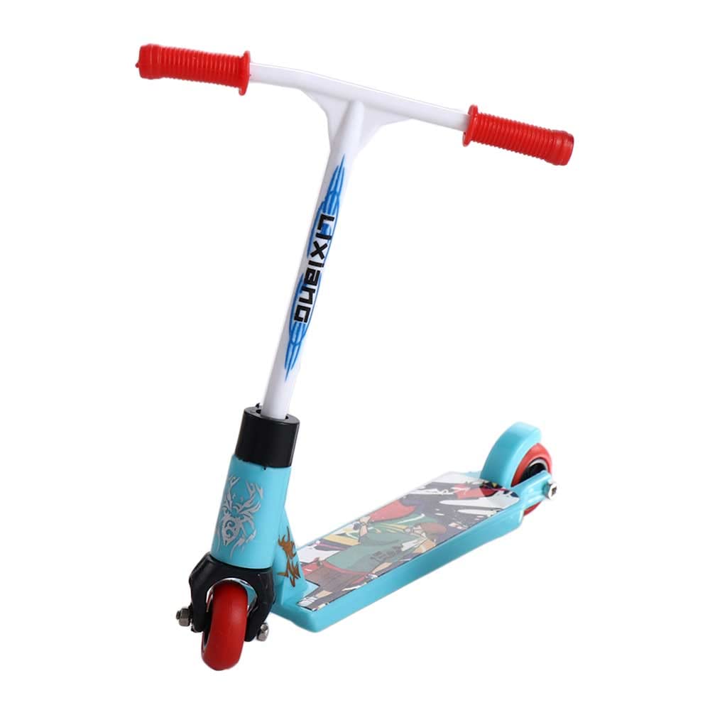 Finger Scooter,Mini Two Wheel Finger Toys, Tiny Fingerboard Scooters Tiny Trick Scooter for Party Favors Finger Training(Blue Random 1pc)