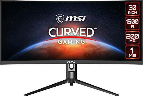 MSI MAG301CR2, 30" Gaming Monitor, 2560 x 1080 (UWFHD), VA, 200Hz, FreeSync, HDR Ready HDMI, Displayport, USB C, Tilt, Swivel, Height Adjustable,Black