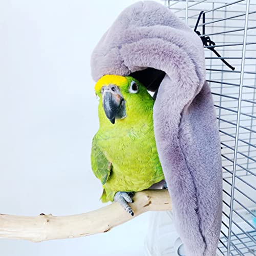 n Comfortable Fleece Bird Blanket for Cage, Cozy Corner for Parrot Cage Warm Bird Bed in Birdcage Cuddle Nest Hanging Bird Toys