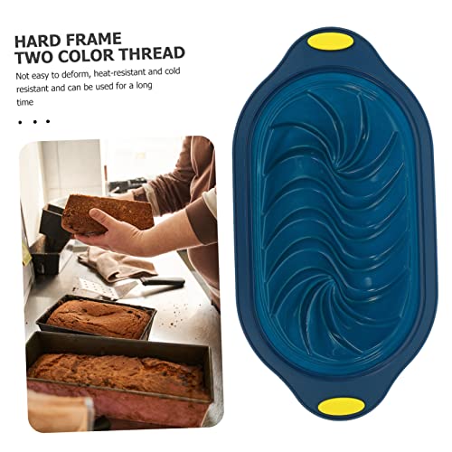 Housoutil Box Non-stick Pans Silicone Serving Oven Cake Baking Bread Meatloaf for Grade Bake Blue Reusable Practical Loaf Kitchen Home Stick Homemade Toast Pan DIY Molds
