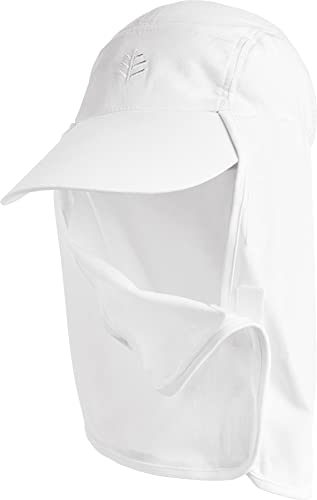 Coolibar UPF 50+ Men's Women's Biondi Chlorine Resistant Ultra Sport Hat - Sun Protective (One Size- White)