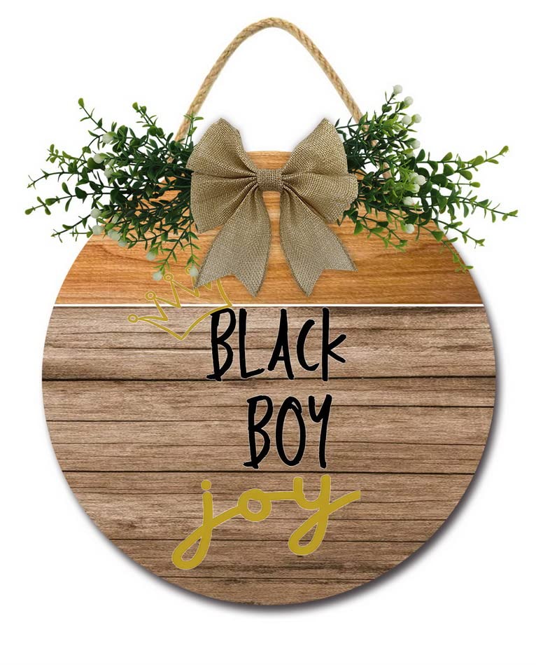 Girl Room Door Sign Girls Bedroom Decor No Boys Allowed Sign For Girls Bedroom Stuff For Teen Girls Kids Baby Door Wall Decorations Round Wood Wreath Black Boy Joy Round Door Hanging Sign 11"